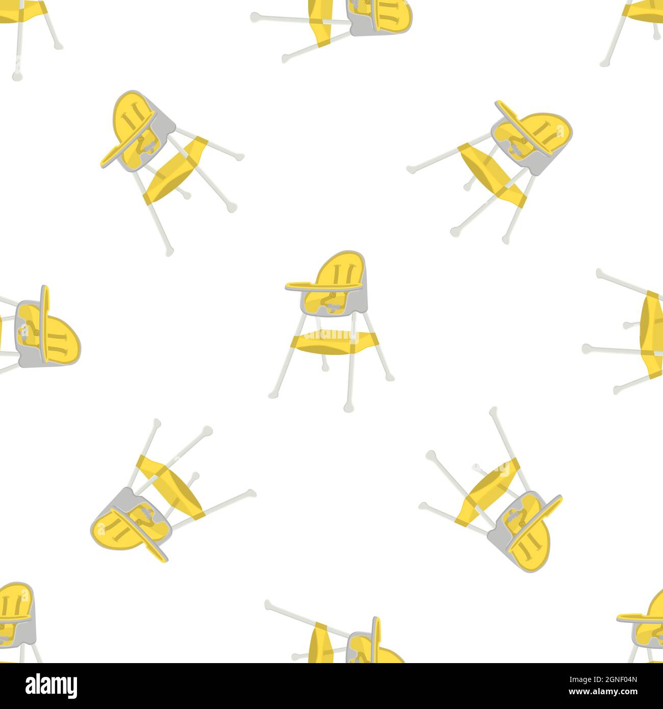 Illustration on theme colorful modern child high chair for baby feeding ...