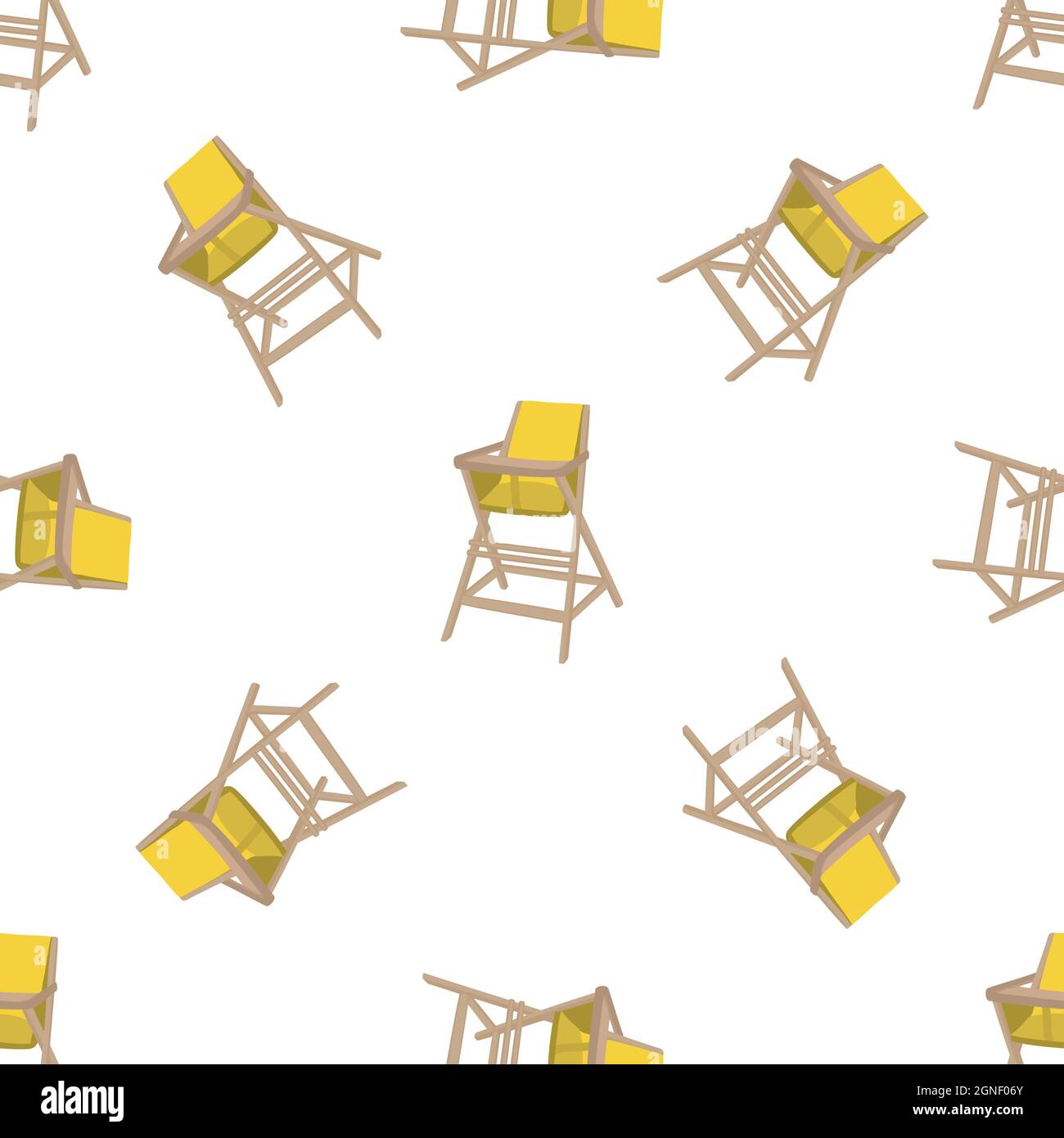 Illustration on theme colorful modern child high chair for baby feeding ...