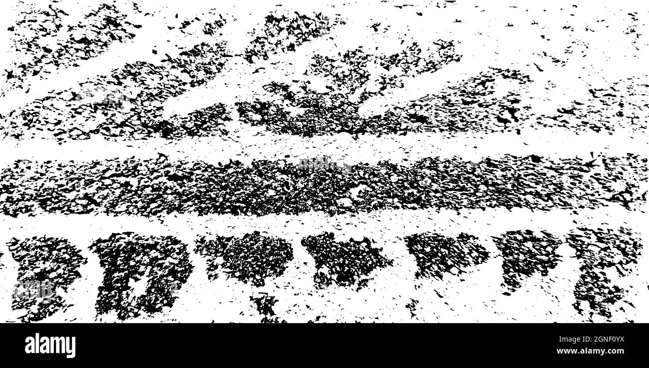Abstract vector grunge tire track. Dust overlay scratch texture. Dirty ...