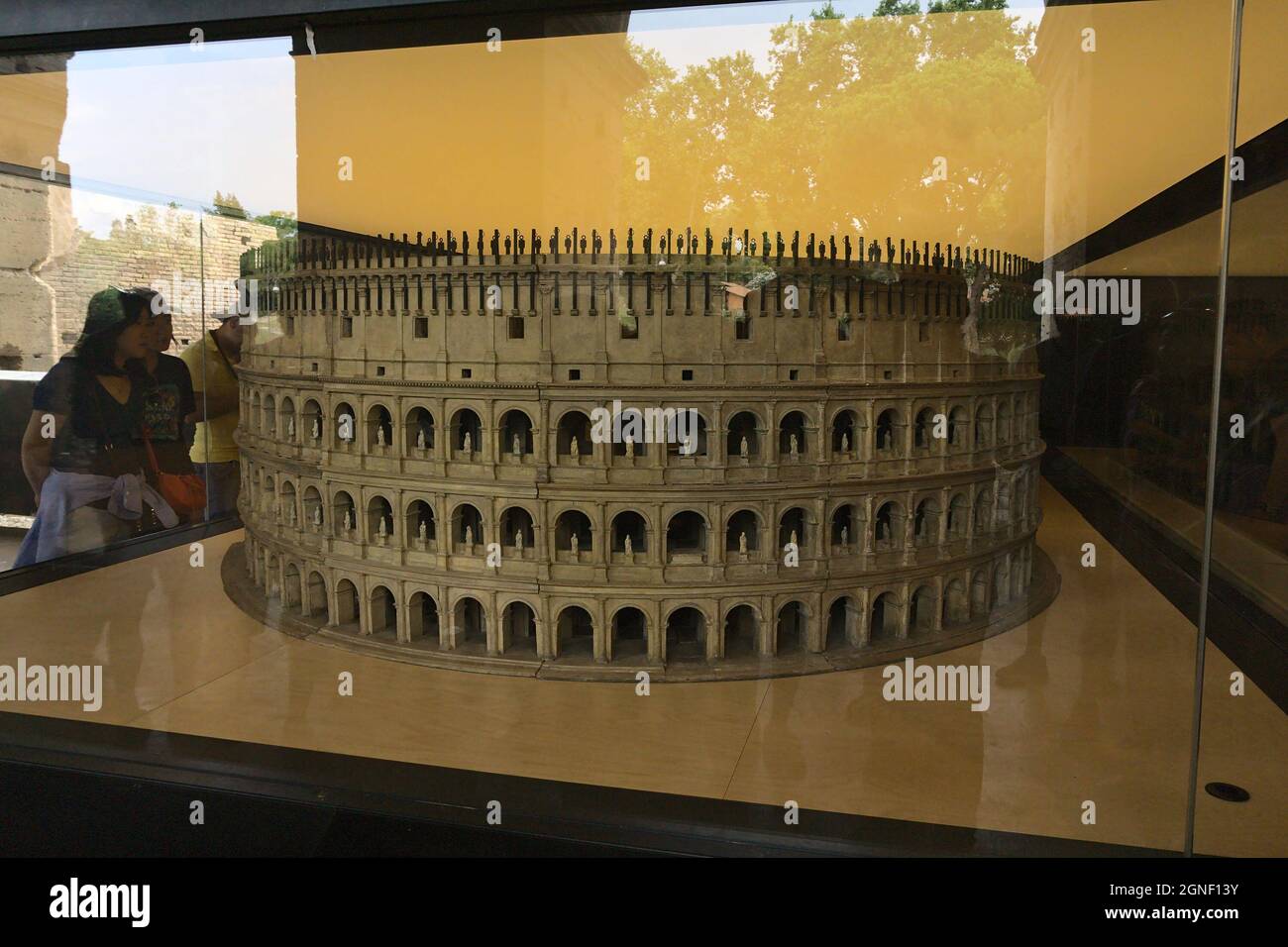 R, ITALY - Sep 01, 2019: The Miniature model of colosseum at the ...