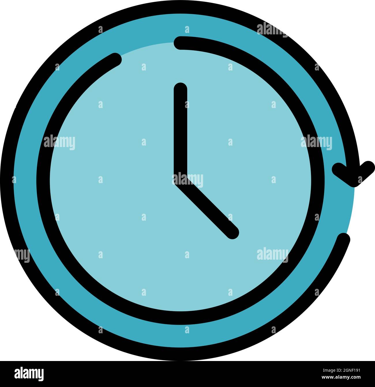 Adapt period icon. Outline adapt period vector icon color flat isolated ...