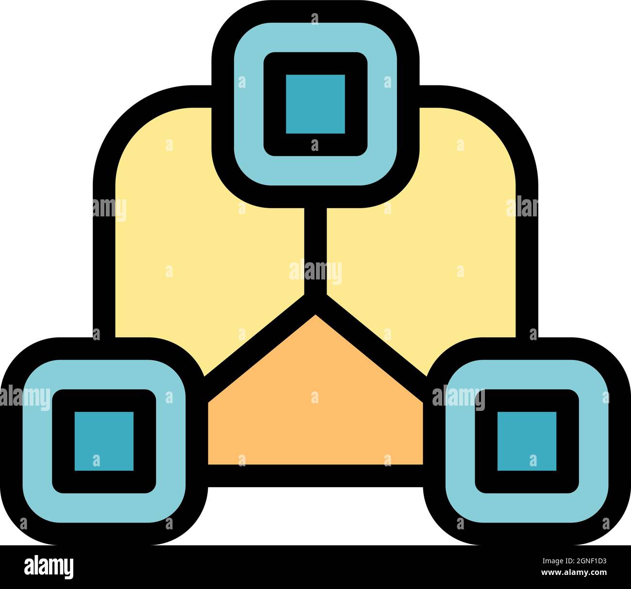 Adaptation system icon. Outline adaptation system vector icon color ...