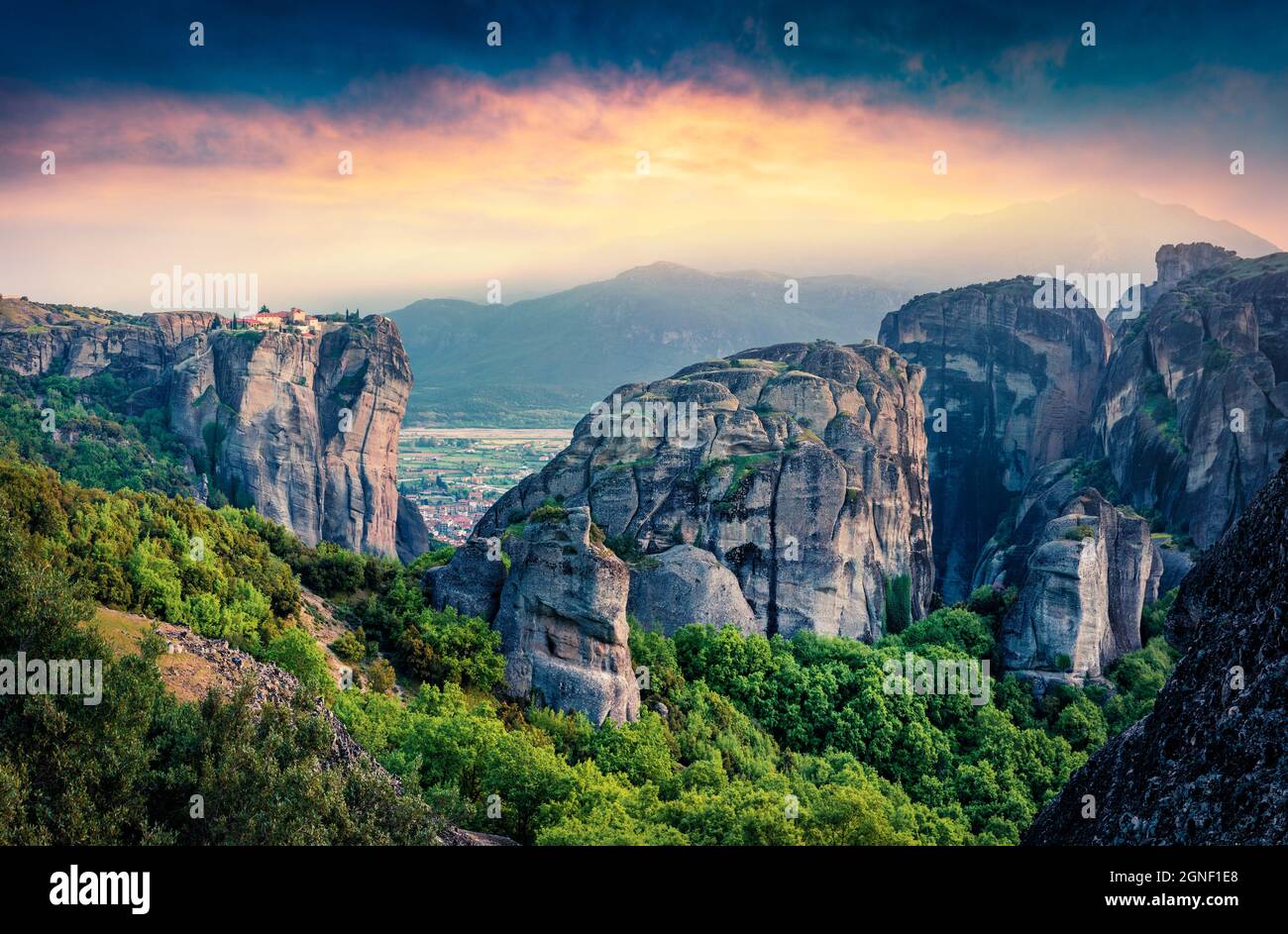 Majestic view of famous Eastern Orthodox monasteries listed as a World ...