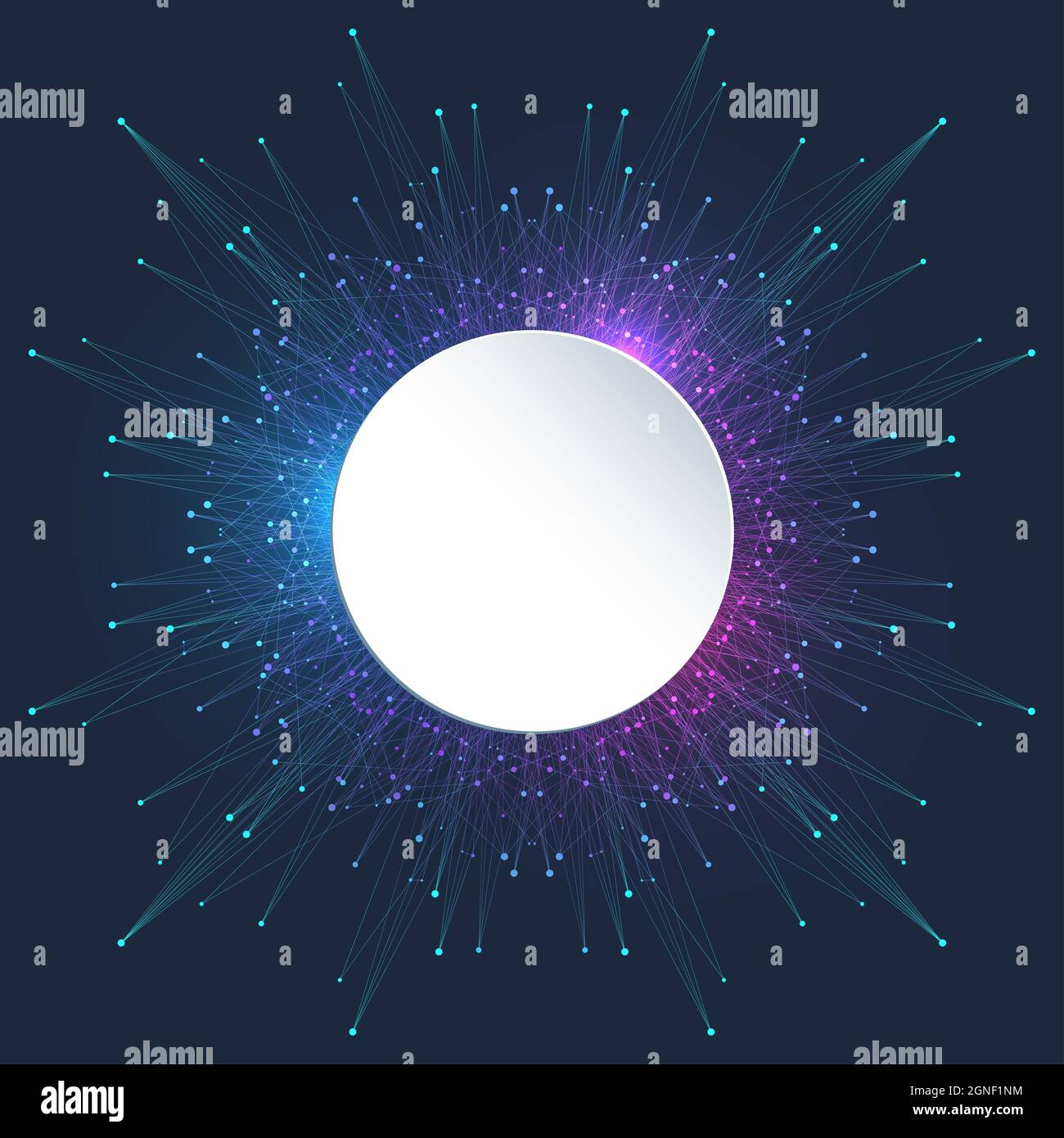 Quantum computer technology banner design template concept. Deep ...