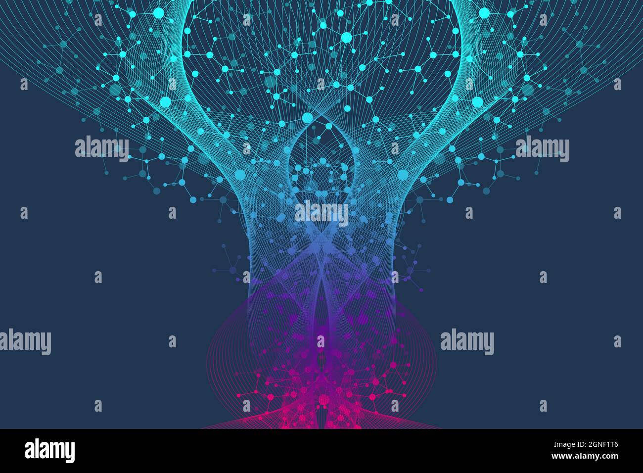 Scientific illustration genetic engineering and gene manipulation ...