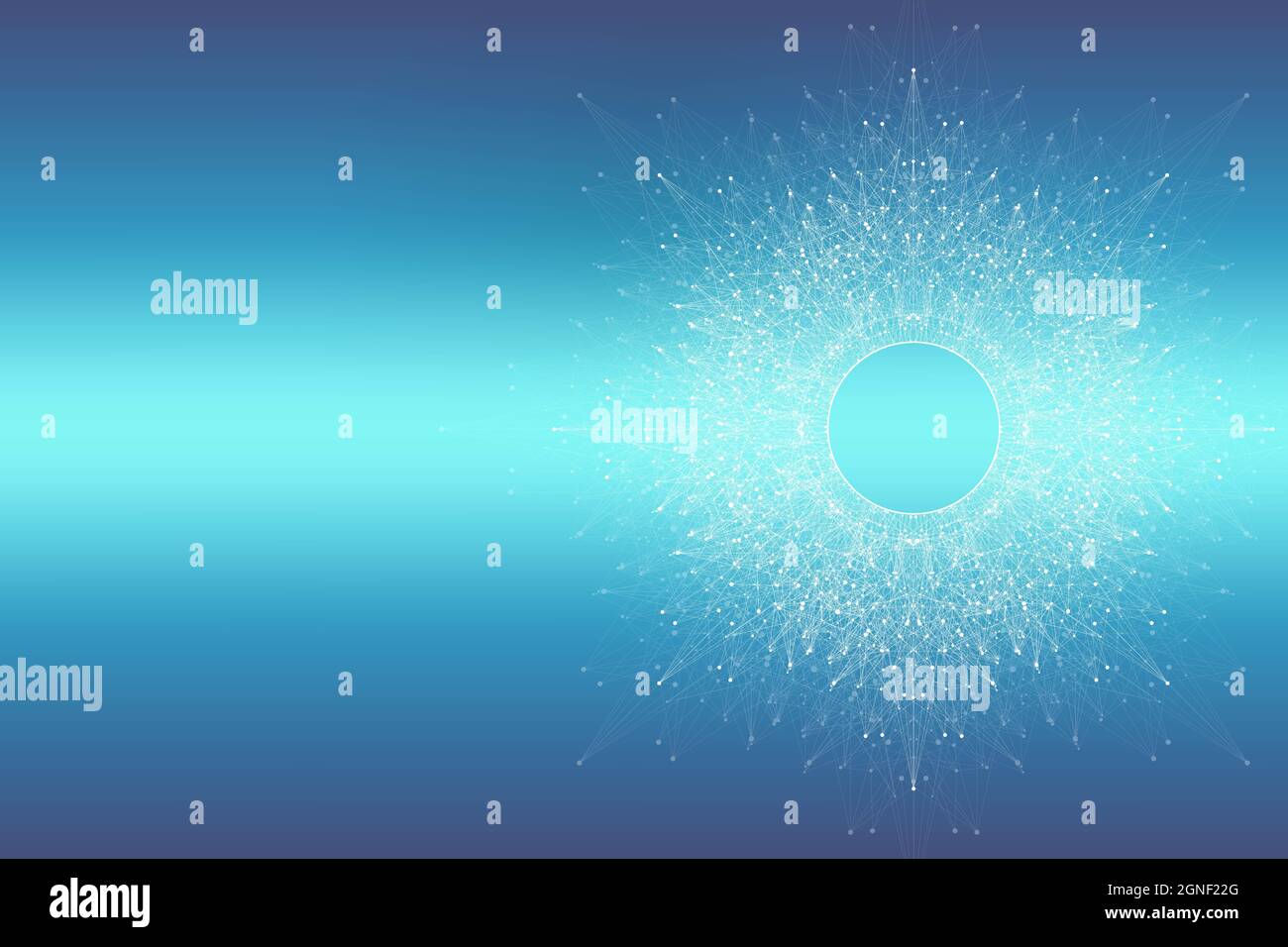 Quantum computer technology concept. Deep learning artificial ...