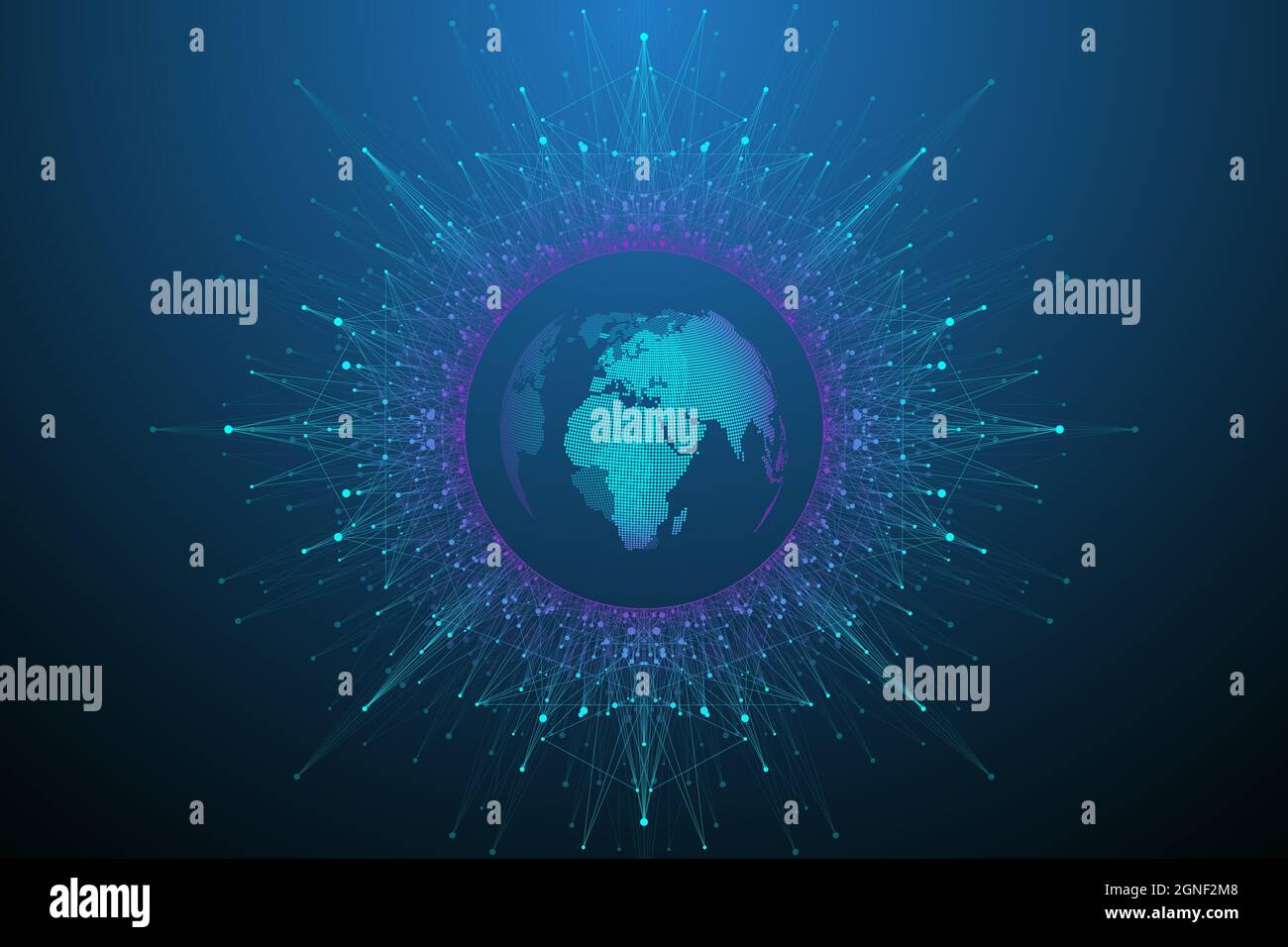 Big data visualization. Geometric abstract background visual ...