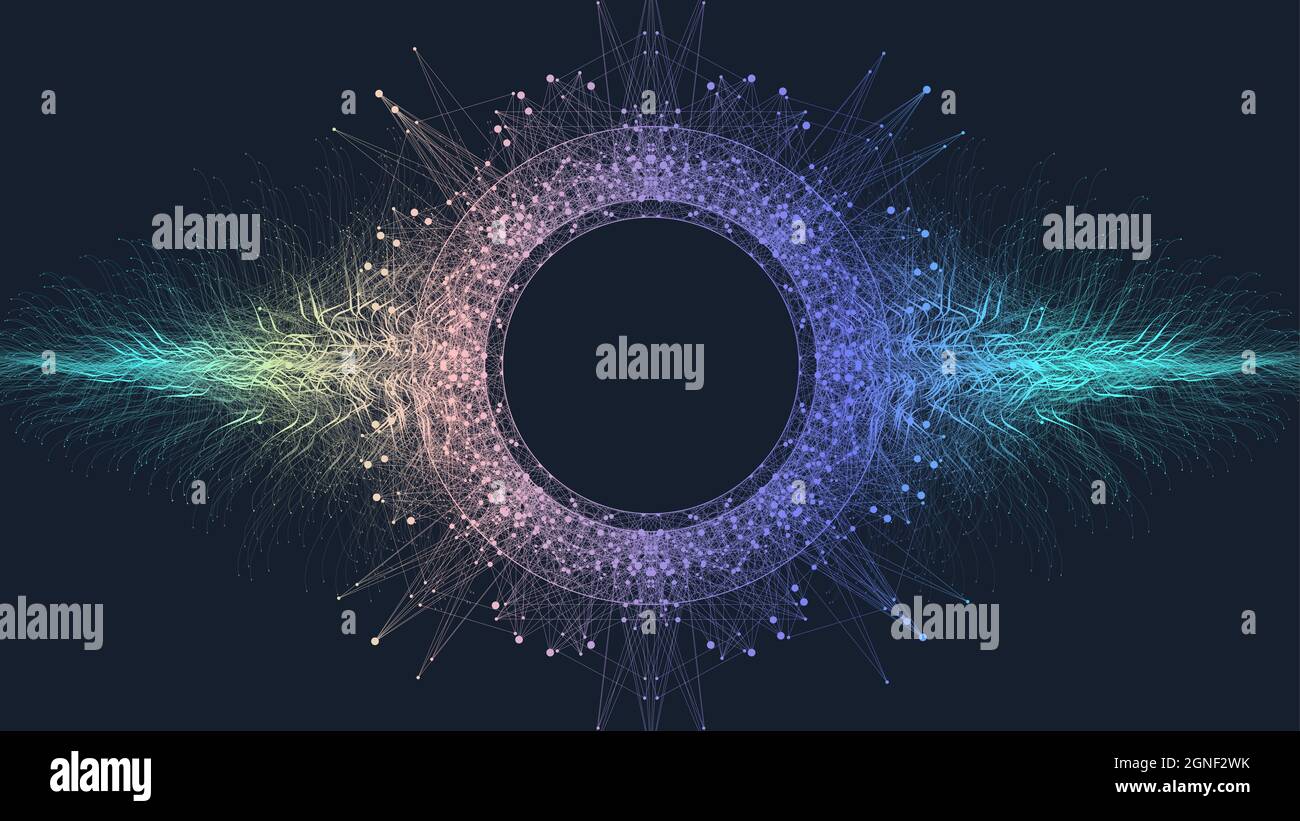 Quantum computer technology banner design template concept. Deep ...