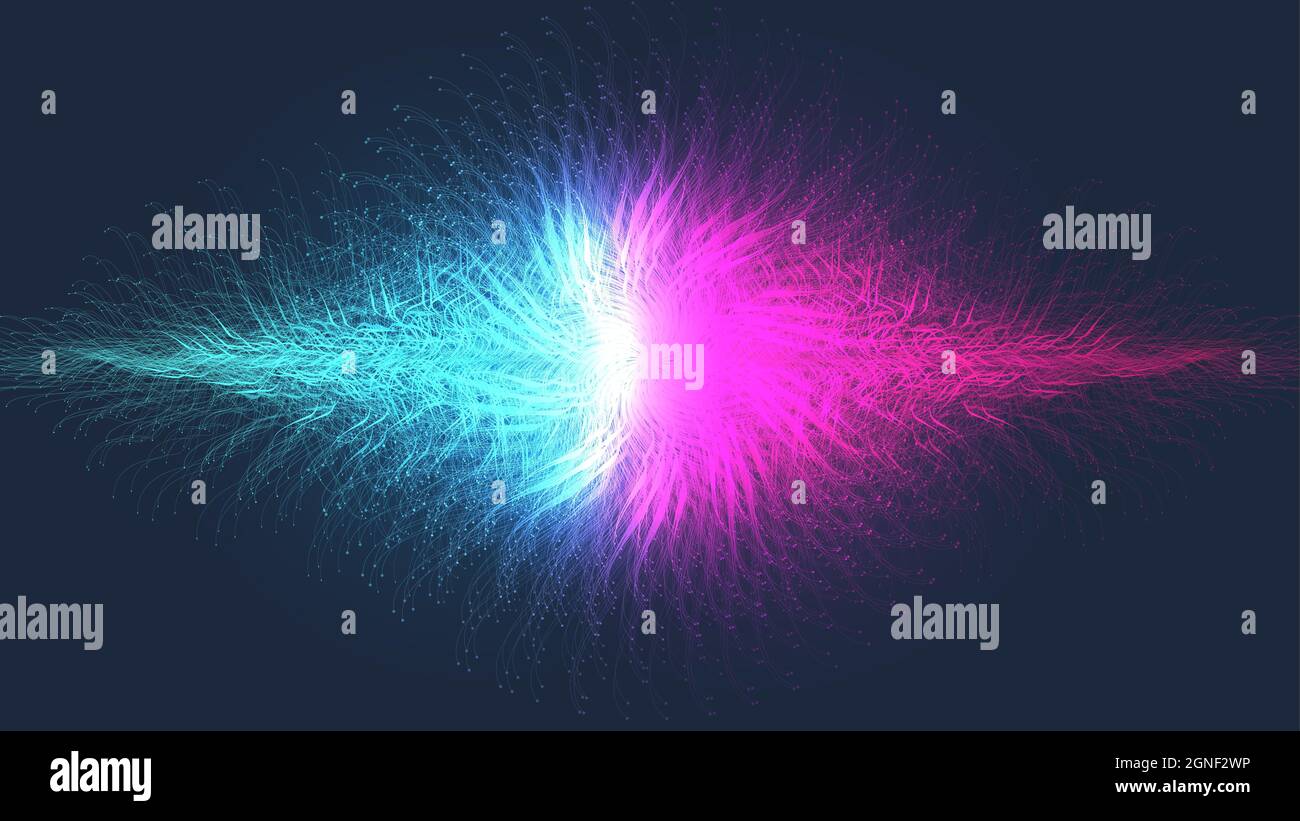 Quantum computer technology banner design template concept. Deep ...