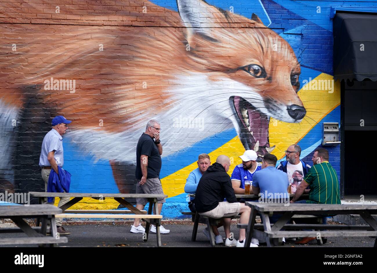 A mural by street artist Smug near the King Power Stadium, Leicester ...