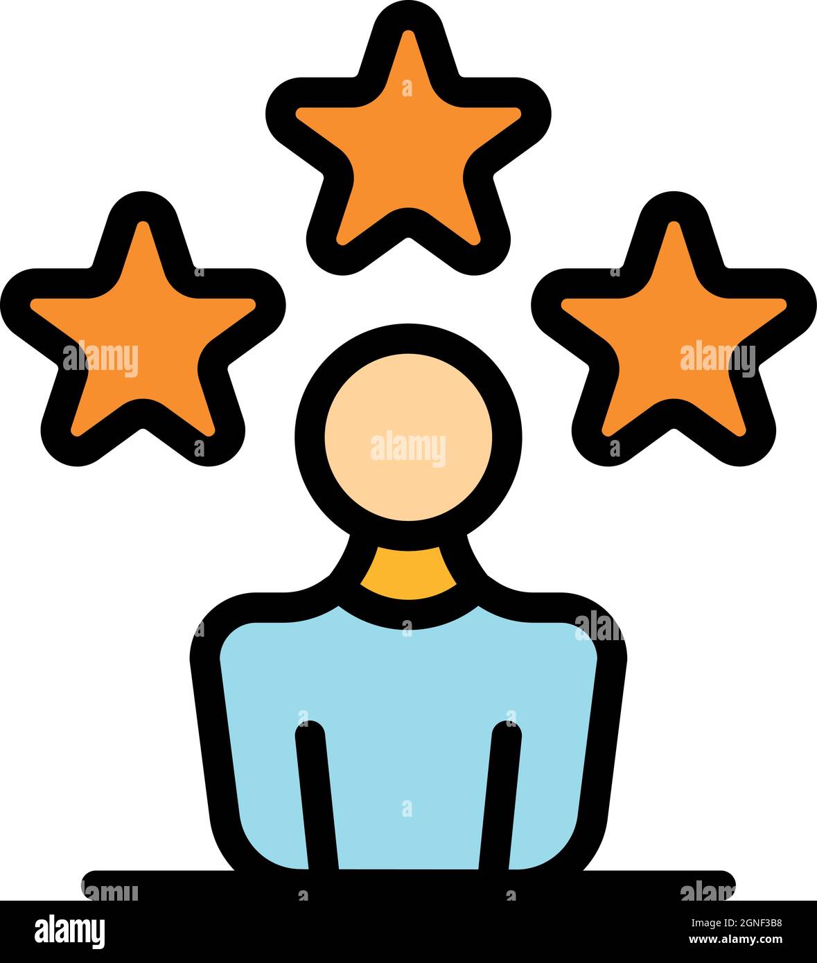 Personal rating experience icon. Outline personal rating experience ...