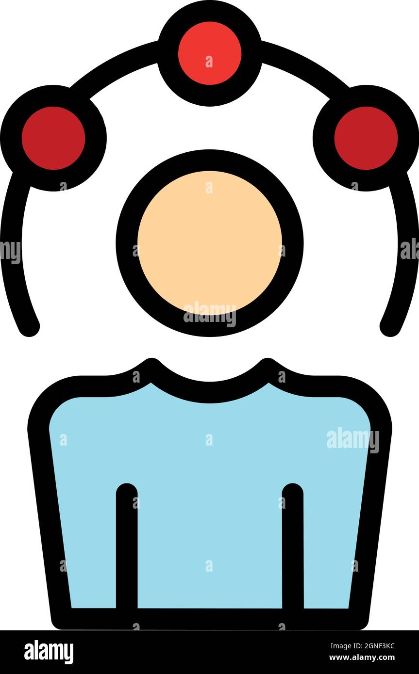 Manager experience icon. Outline manager experience vector icon color ...
