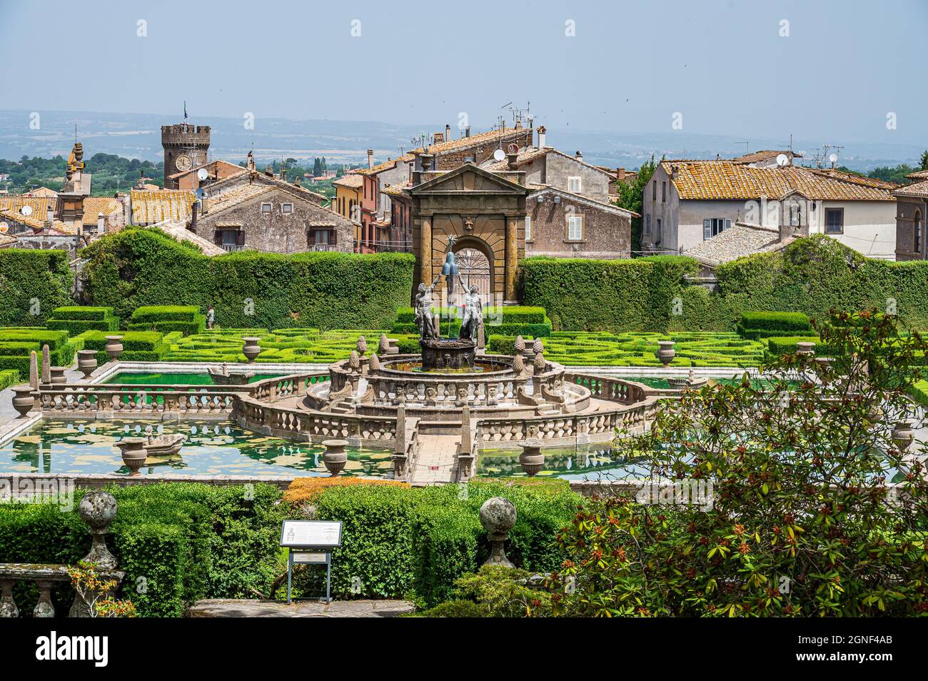 The Mannerist garden of surprise in Bagnaia, Viterbo, central Italy ...