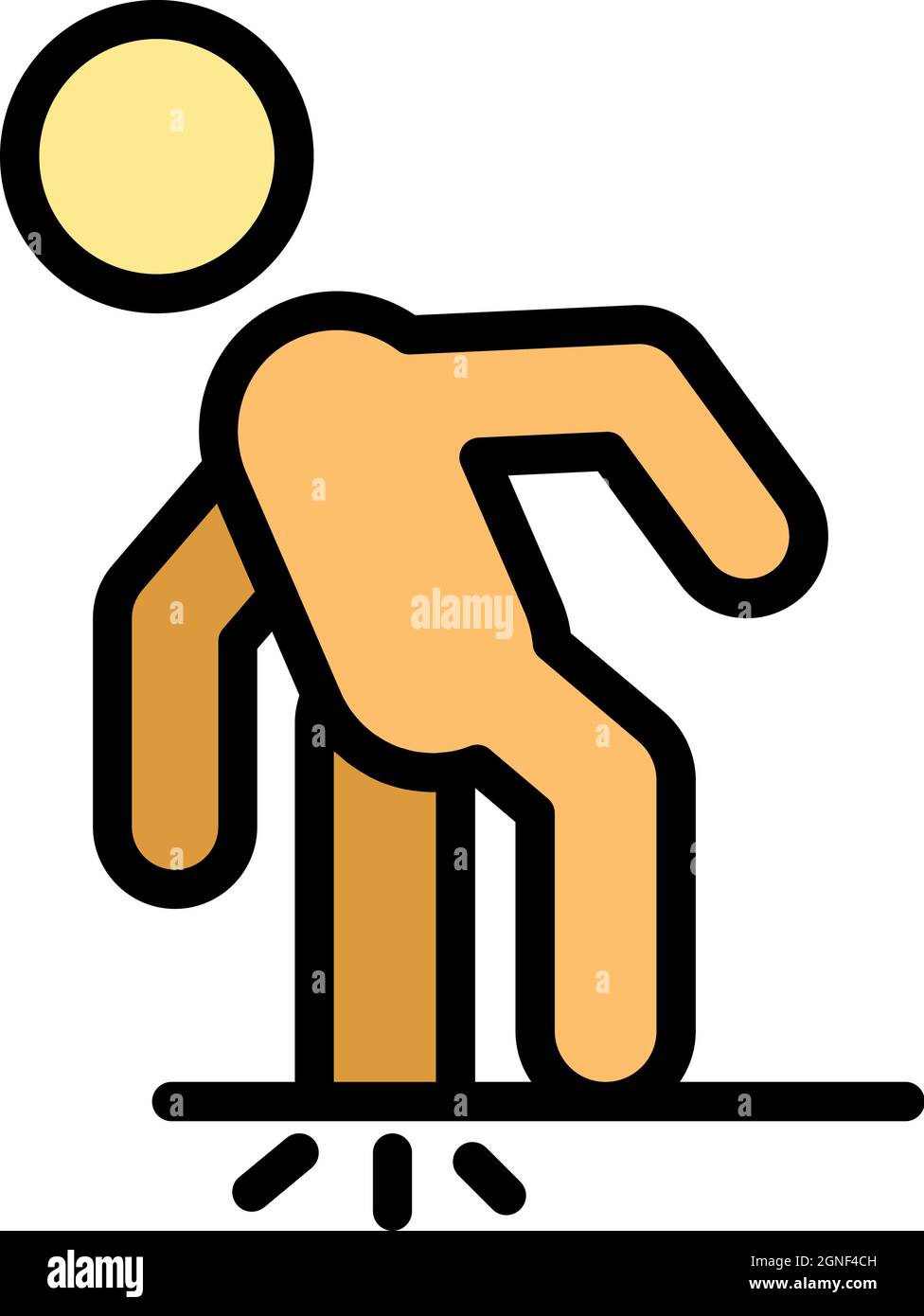 Careless person outdoor icon. Outline careless person outdoor vector ...