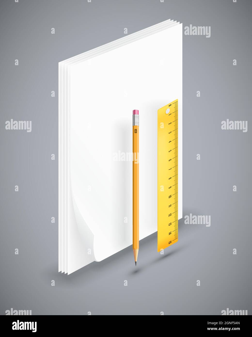 Transparent plastic ruler Stock Vector Images - Alamy