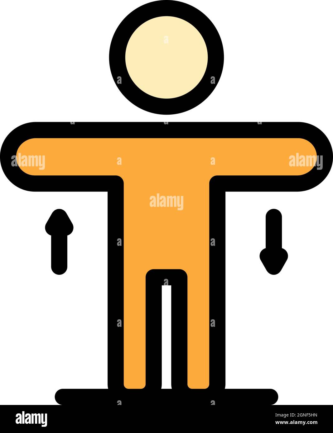 Balance body sense icon. Outline balance body sense vector icon color ...