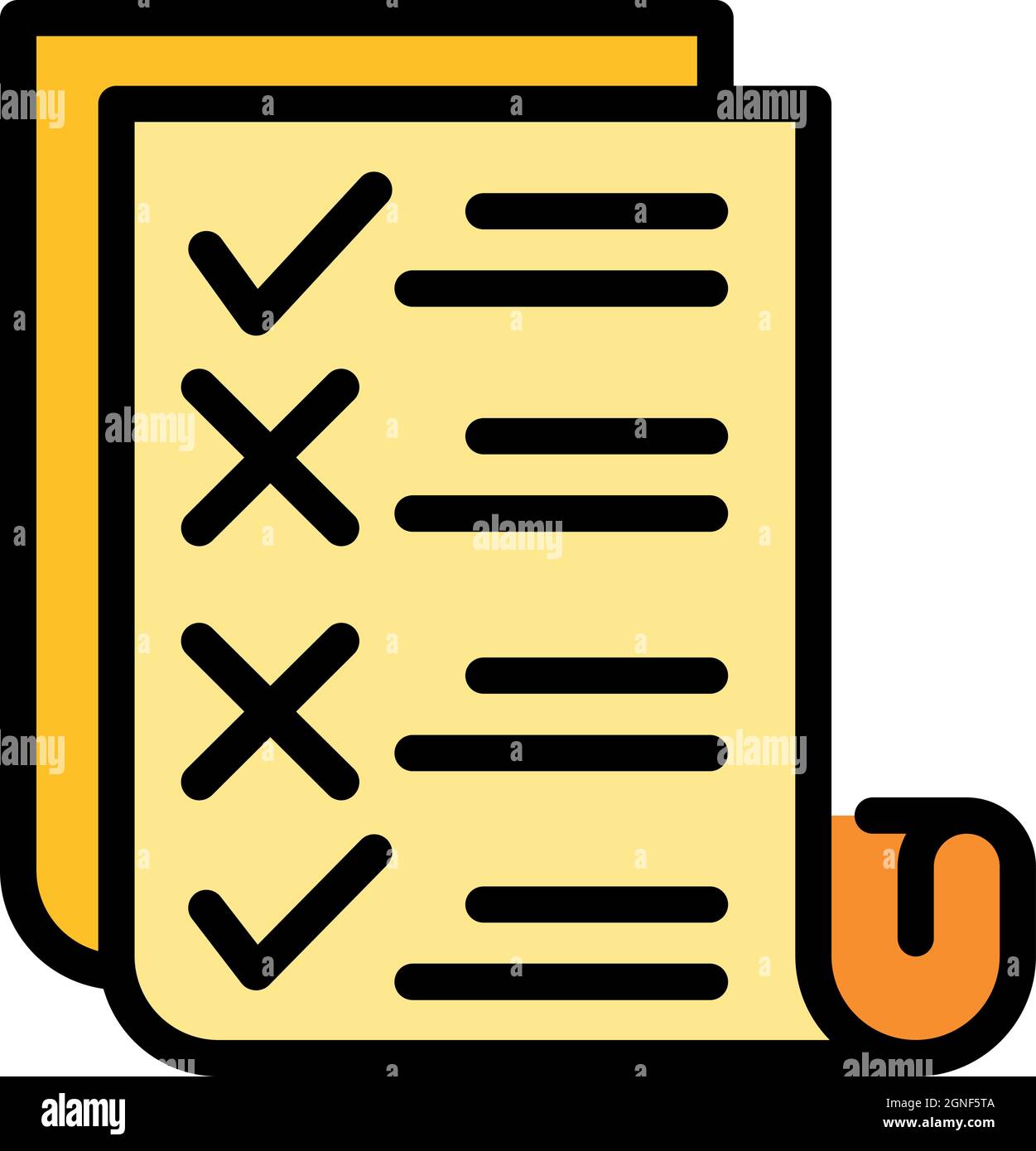 To do list icon. Outline to do list vector icon color flat isolated ...