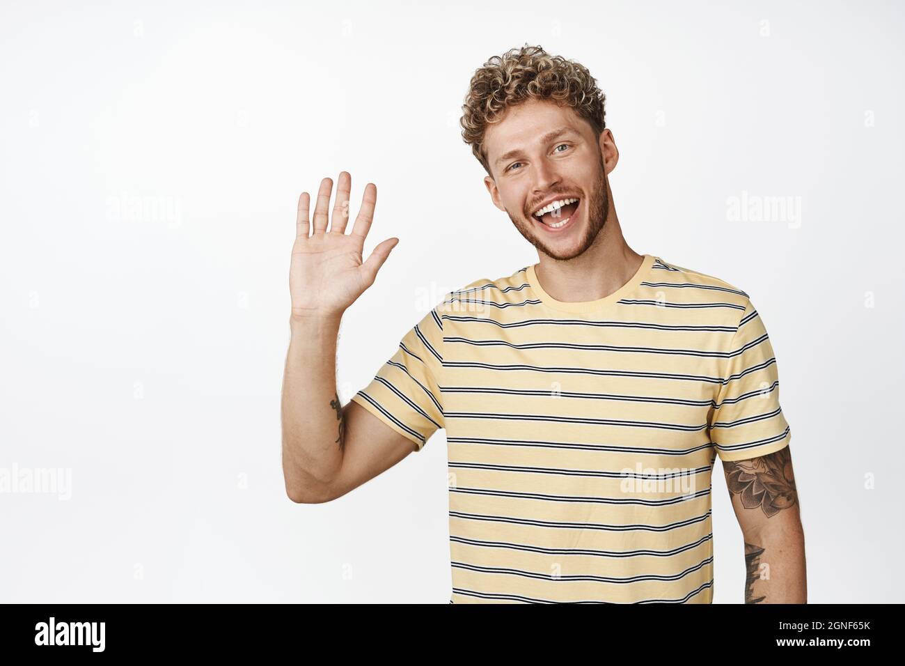 Hello waving hi-res stock photography and images - Alamy