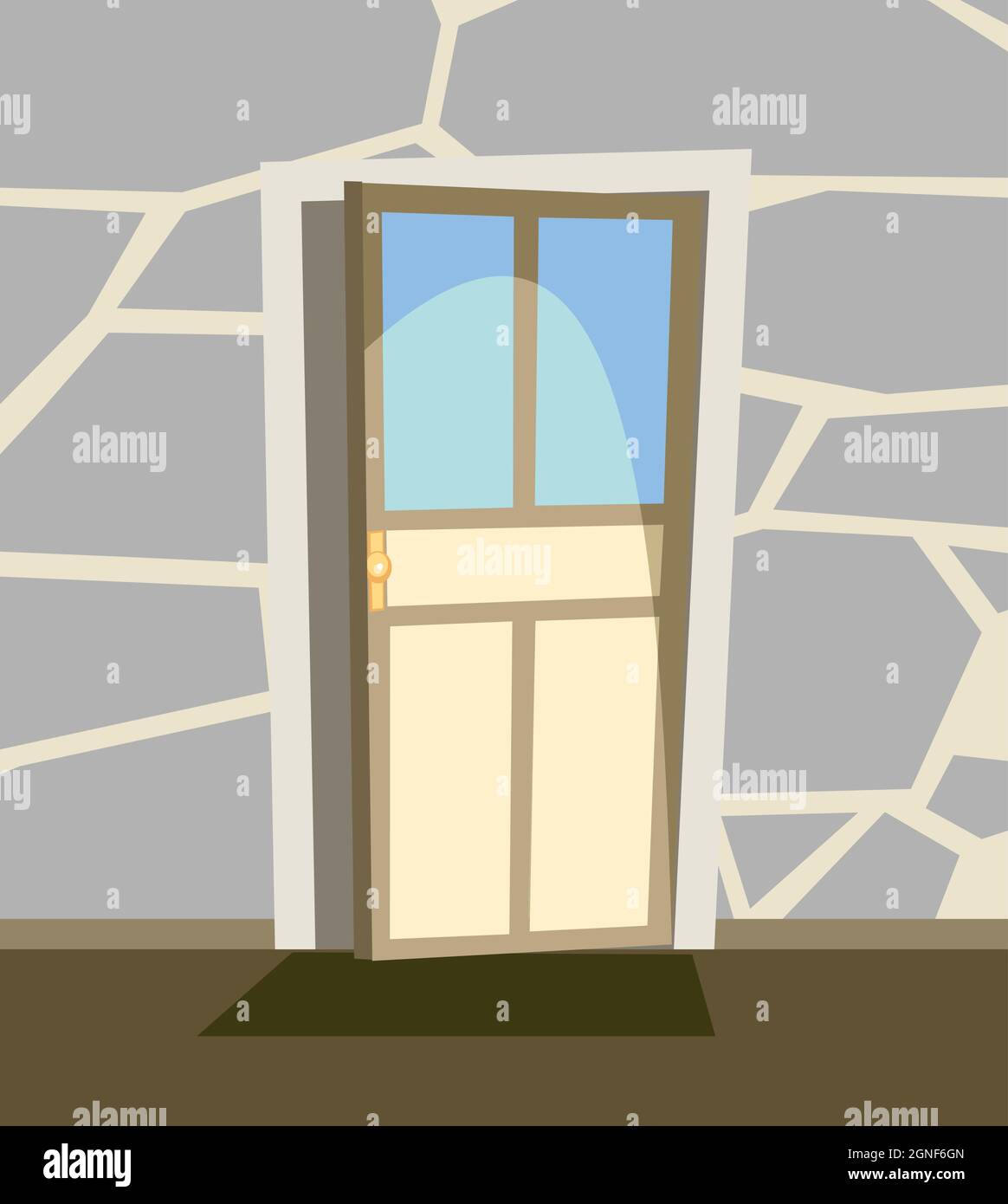 Home entrance stone wall Stock Vector Images - Alamy