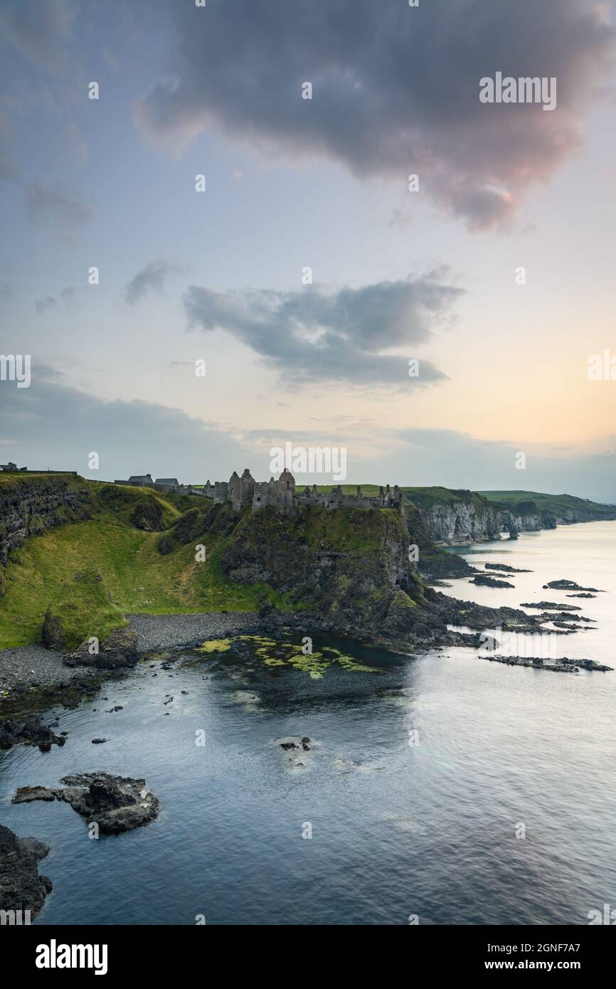 Dunluce Castle, Northern Ireland, just before sunset Stock Photo - Alamy