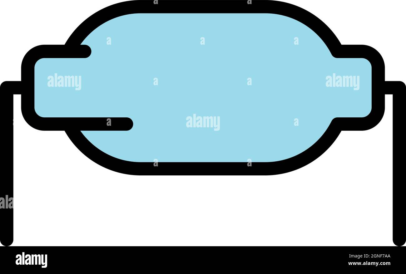 Fixed resistor icon. Outline fixed resistor vector icon color flat ...