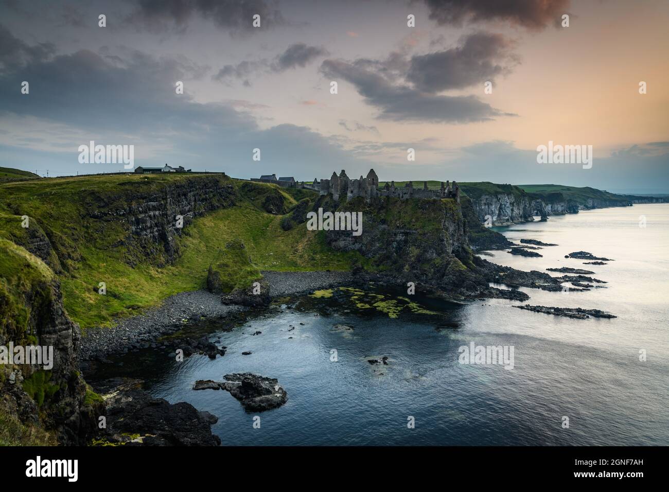 Dunluce Castle, Northern Ireland, just before sunset Stock Photo - Alamy
