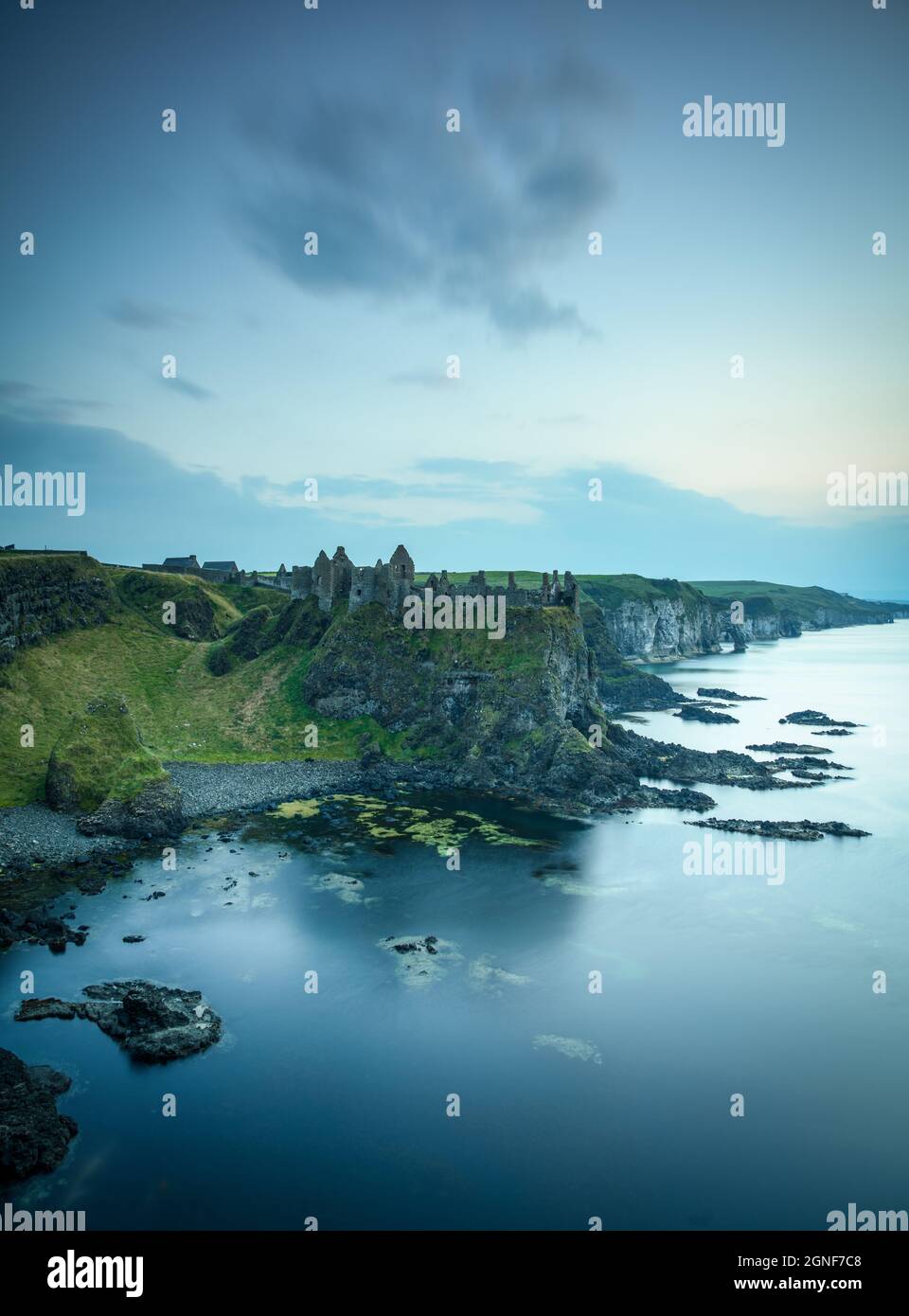 Dunluce Castle, Northern Ireland, just before sunset Stock Photo - Alamy