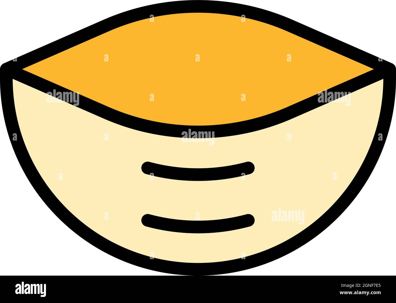 Homemade pita bread icon. Outline homemade pita bread vector icon color ...