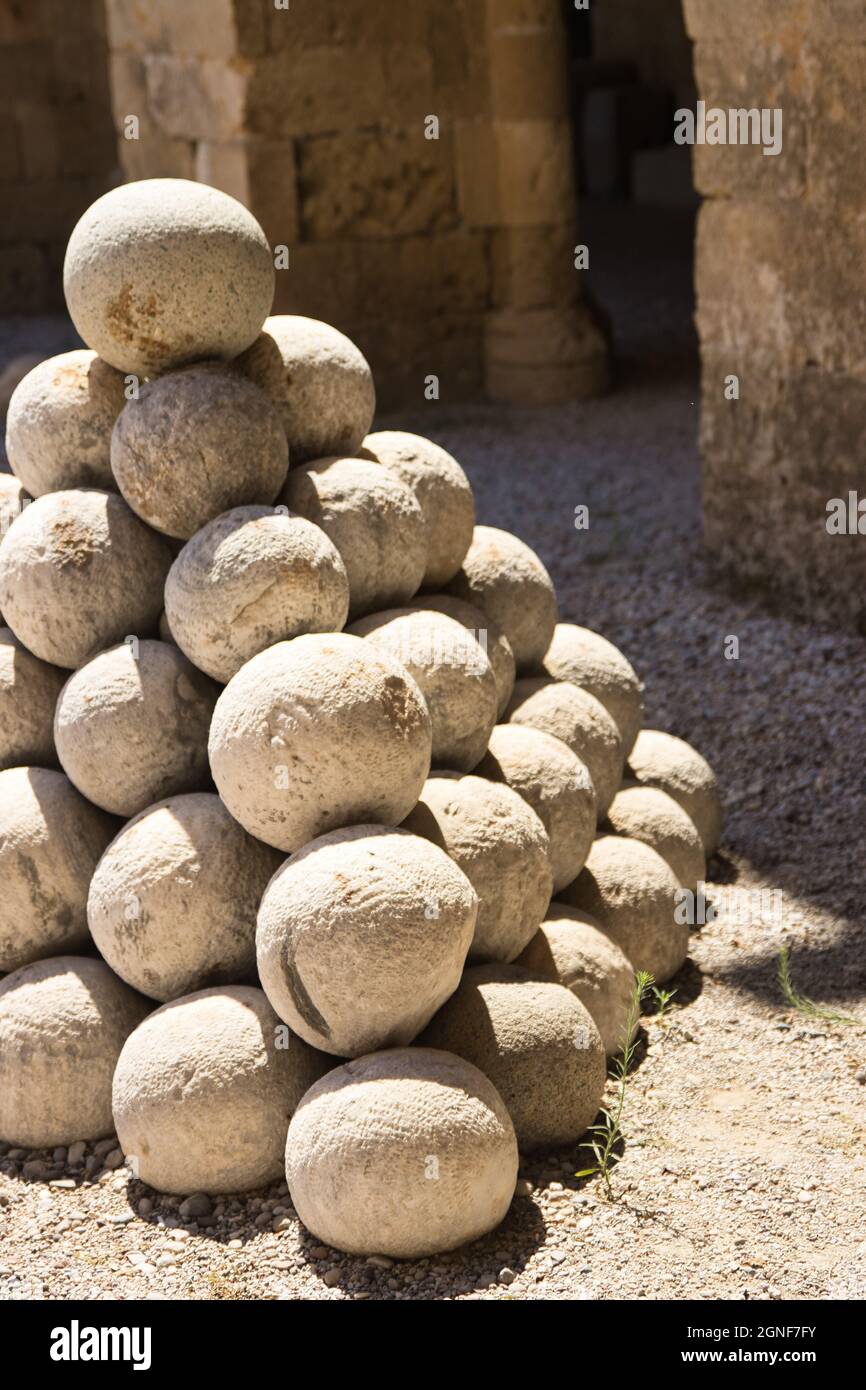 Medieval stone ball at castle hi-res stock photography and images - Alamy