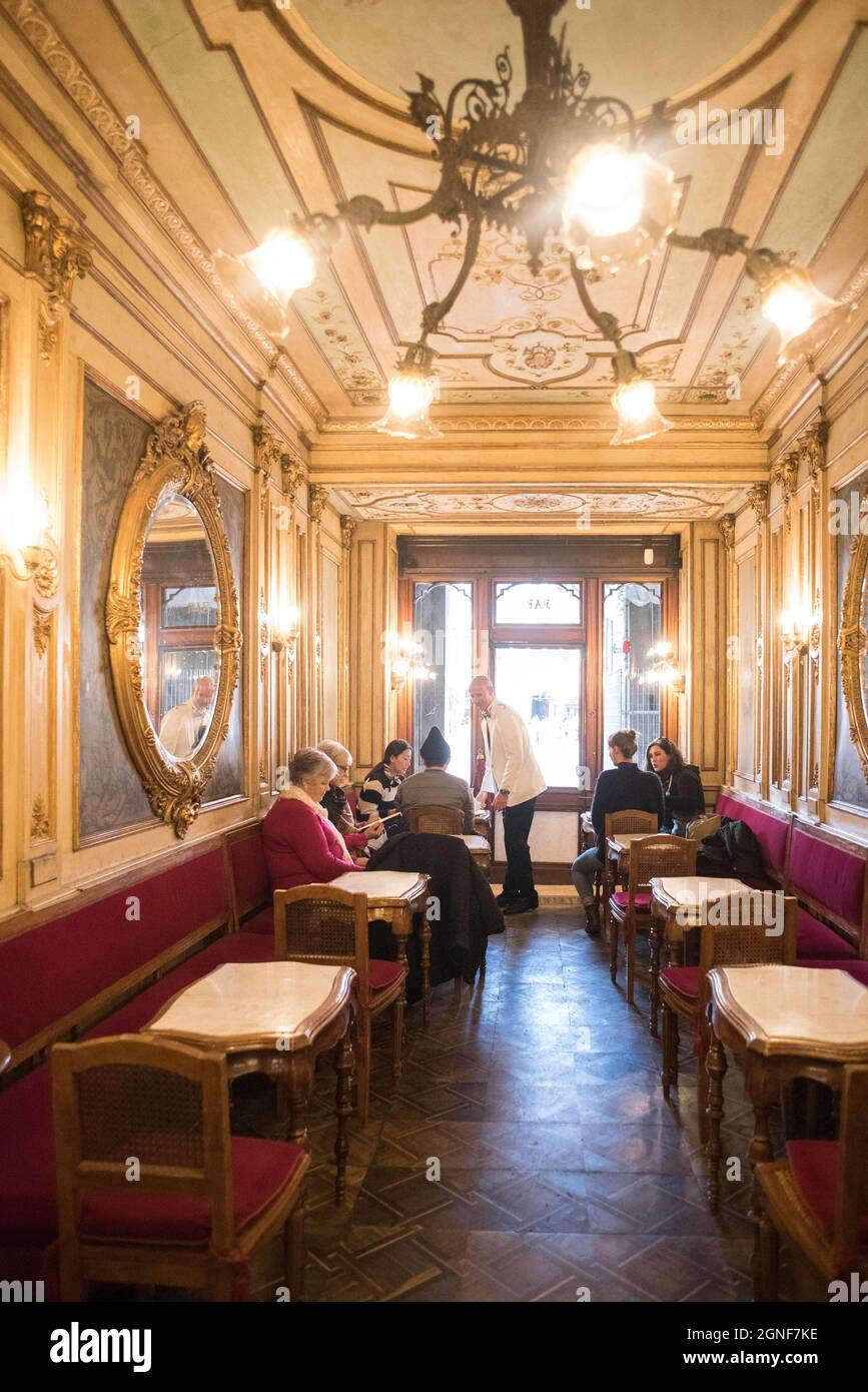 ITALY, VENETO REGION, VENICE, CAFE FLORIAN LOCATED PLACE SAN MARCO ...