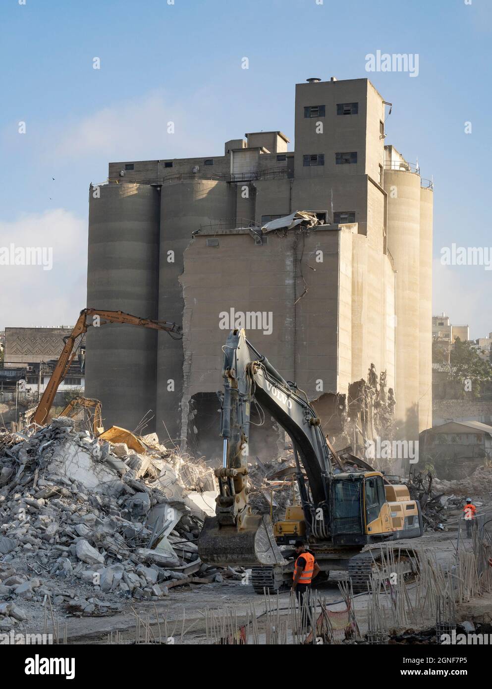 Jerusalem, Israel - September 14th, 2021: The wrecking of the historic ...