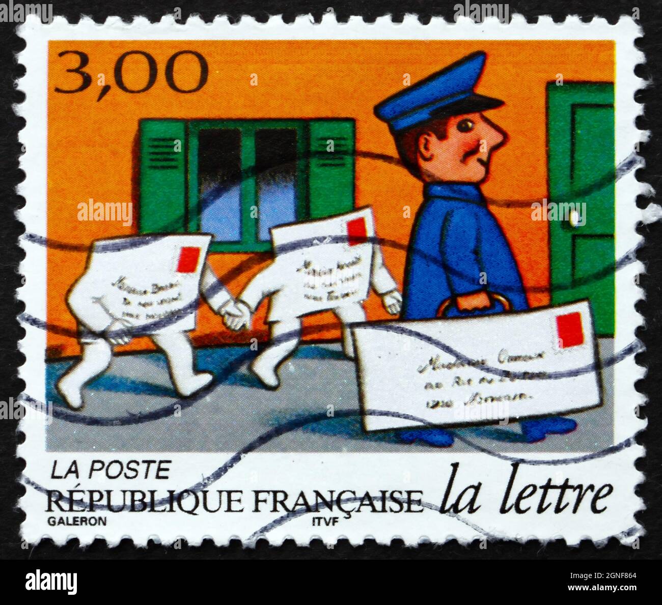 Postman cartoon hi-res stock photography and images - Alamy