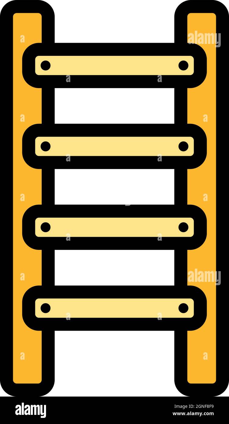 Construction step ladder icon. Outline construction step ladder vector ...