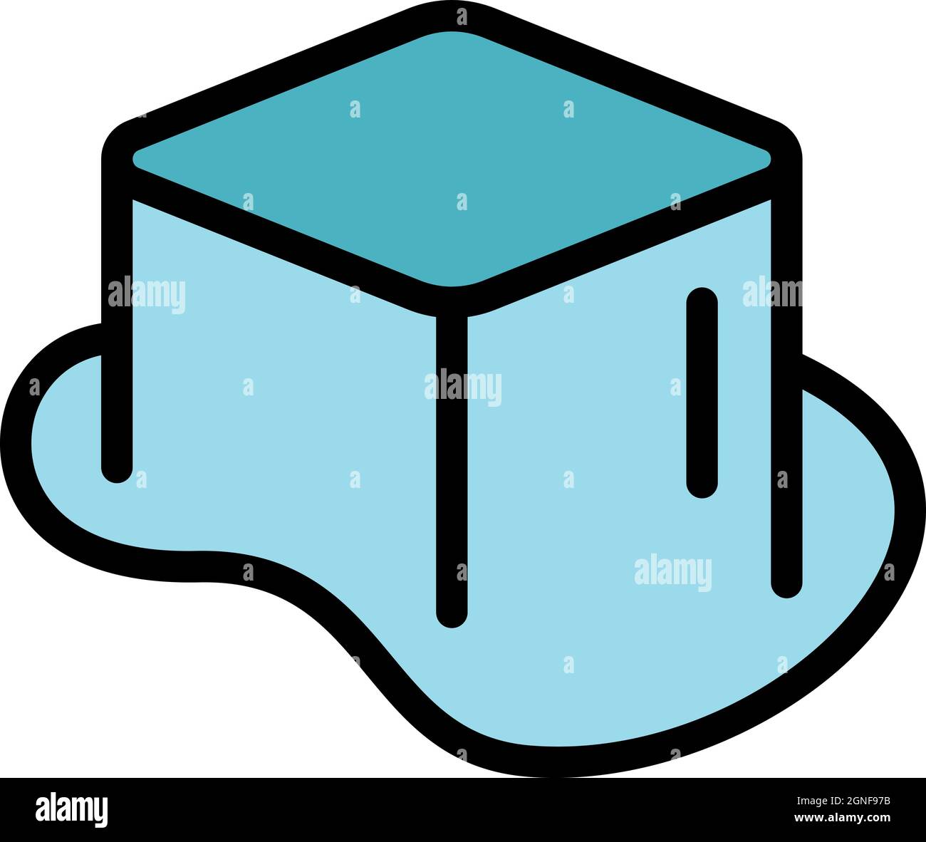 Creme caramel icon. Outline creme caramel vector icon color flat ...