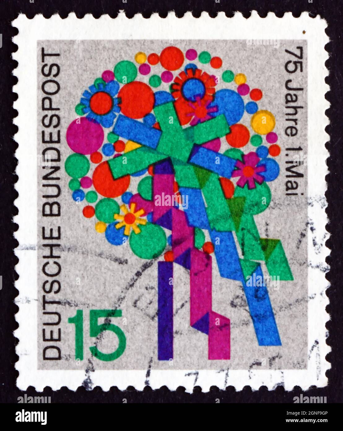 GERMANY - CIRCA 1965: a stamp printed in the Germany shows Bouquet of ...