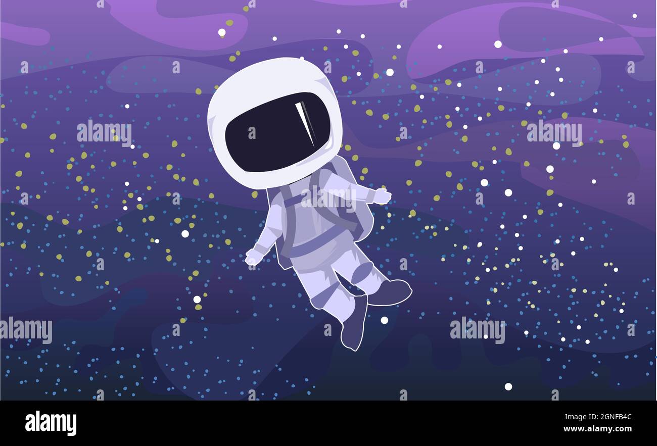 Animated Astronaut In Darkness