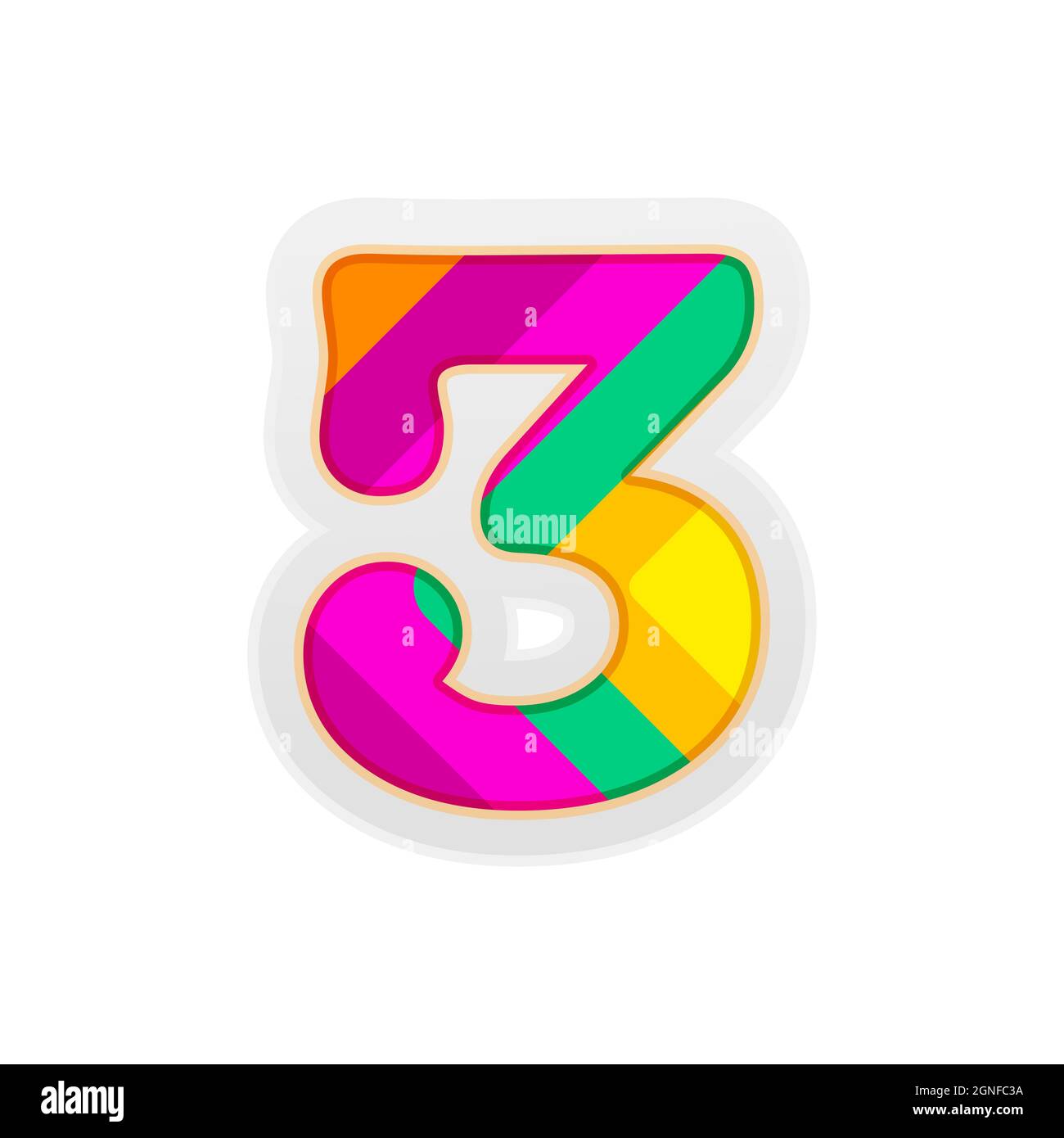 Nice number filled with pleasant colors Stock Photo - Alamy