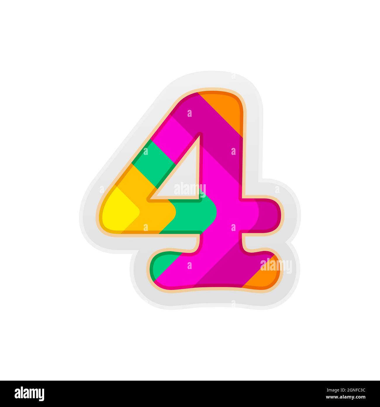 Nice number filled with pleasant colors Stock Photo - Alamy