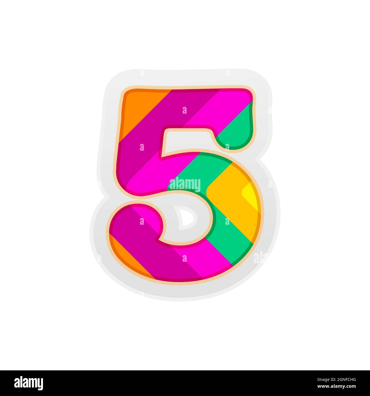 Nice number filled with pleasant colors Stock Photo - Alamy