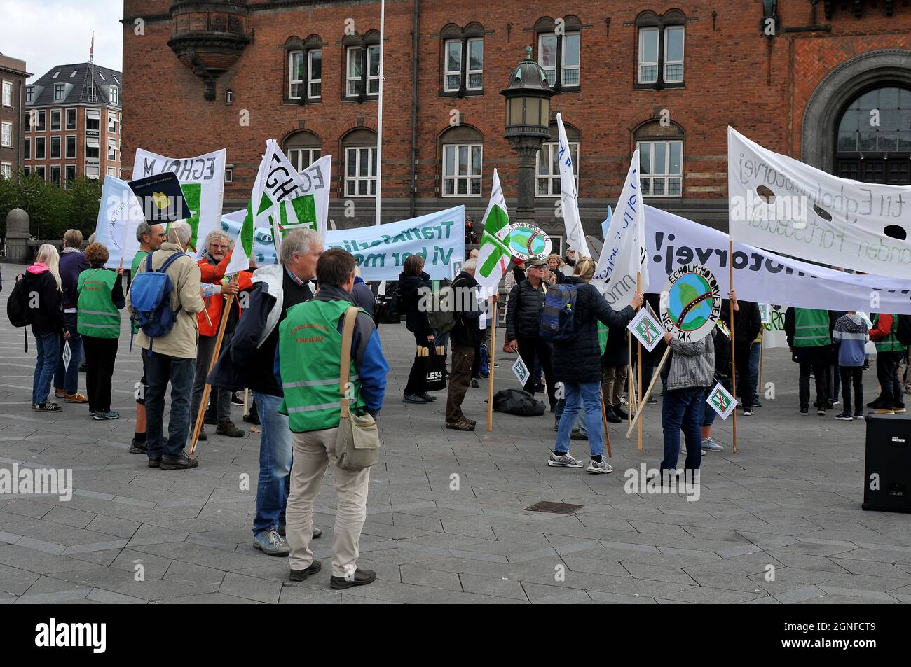 Copenhagen, Denmark.,25 September 2021 /Danes staged protest rally ...