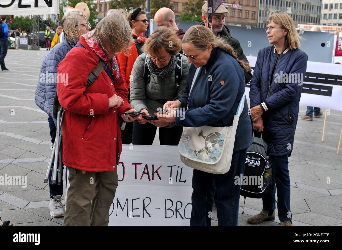 Copenhagen, Denmark.,25 September 2021 /Danes staged protest rally ...