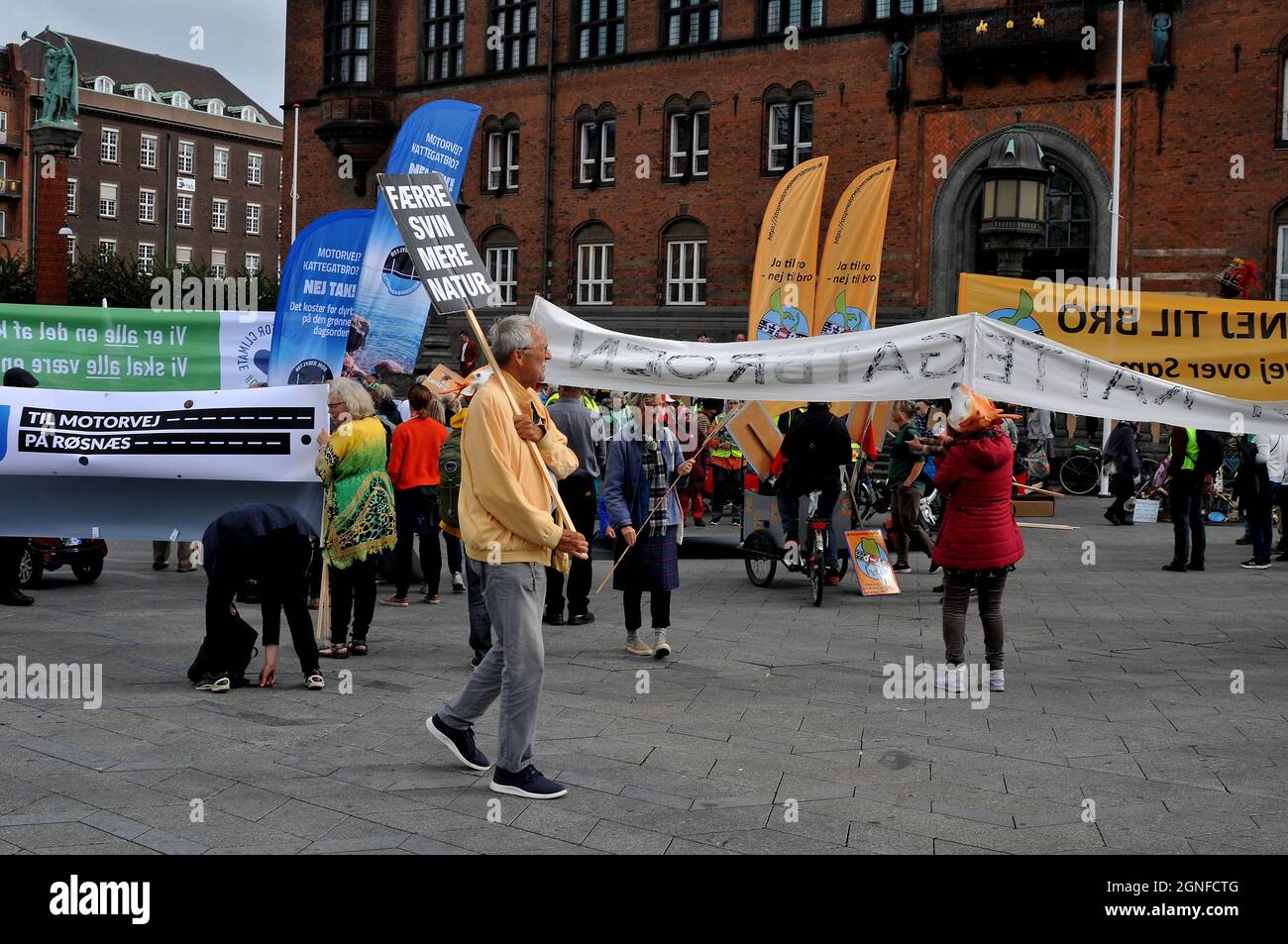 Copenhagen, Denmark.,25 September 2021 /Danes staged protest rally ...