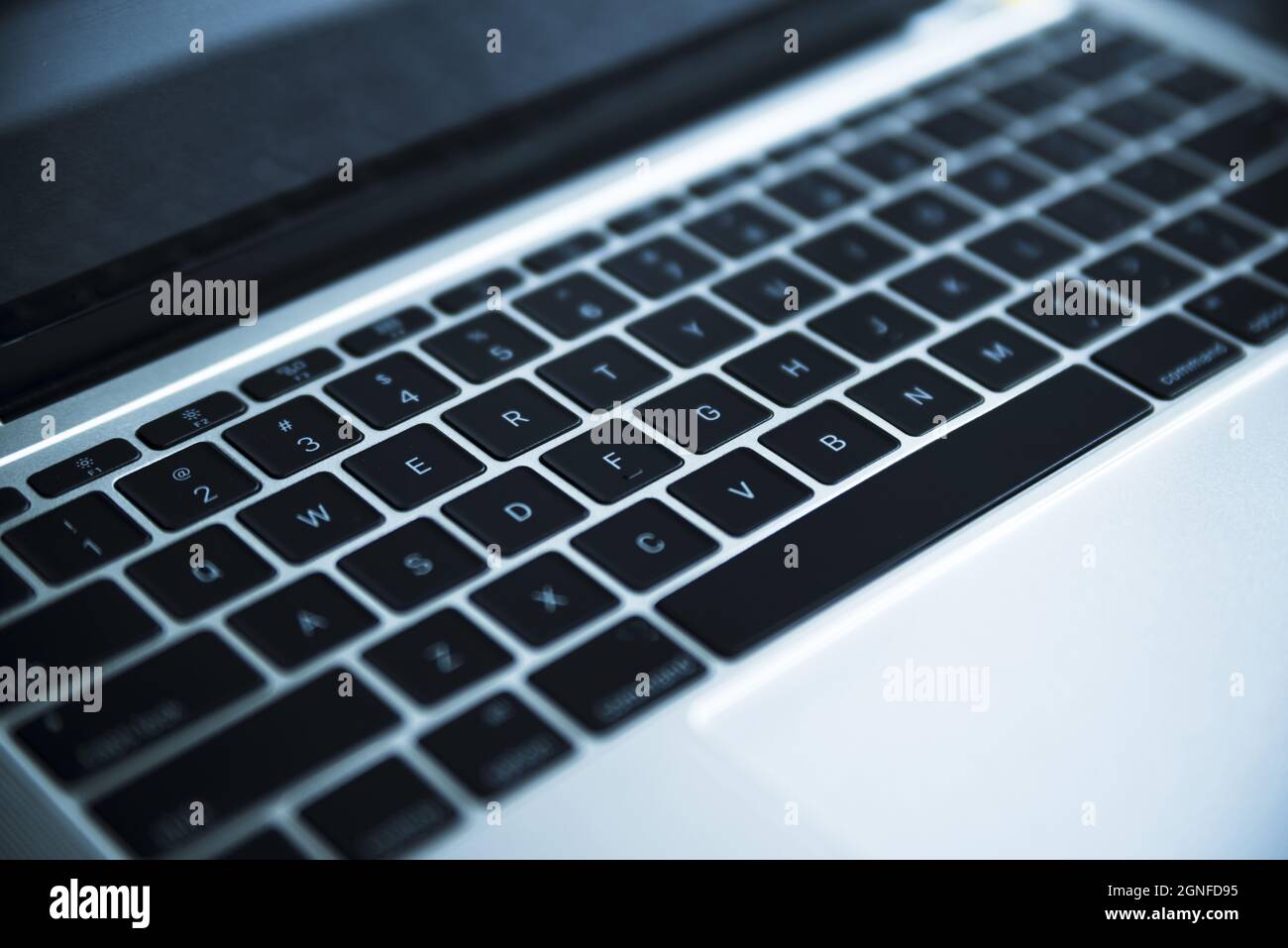 grey laptop keyboard close up. High quality and resolution beautiful ...