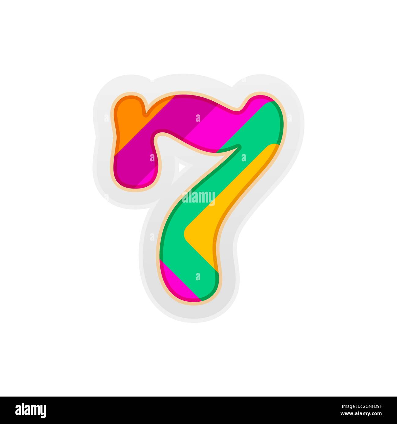 Nice number filled with pleasant colors Stock Photo - Alamy