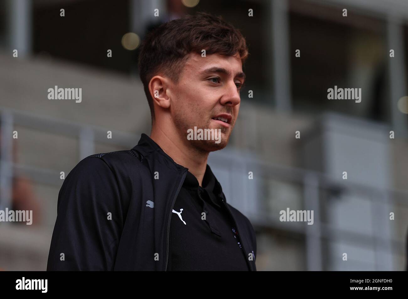 Ryan Wintle #8 of Blackpool arrives at Bloomfield Road Stock Photo - Alamy