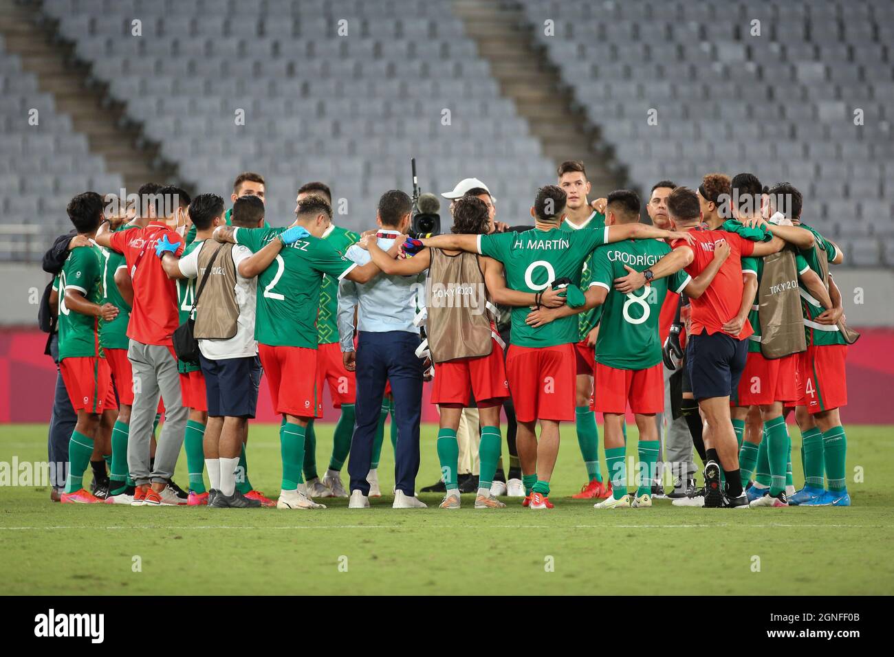 JULY 22nd, 2021 - TOKYO, JAPAN: Mexico reacts to winning 4 goals to 1 ...