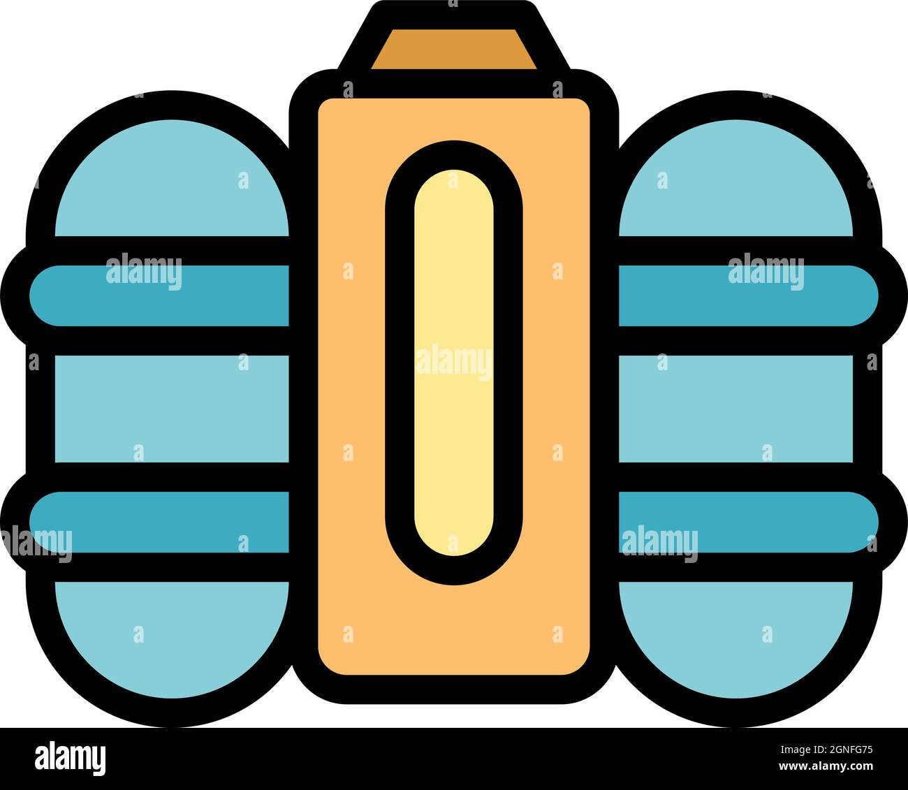 Pool pump icon. Outline pool pump vector icon color flat isolated Stock ...