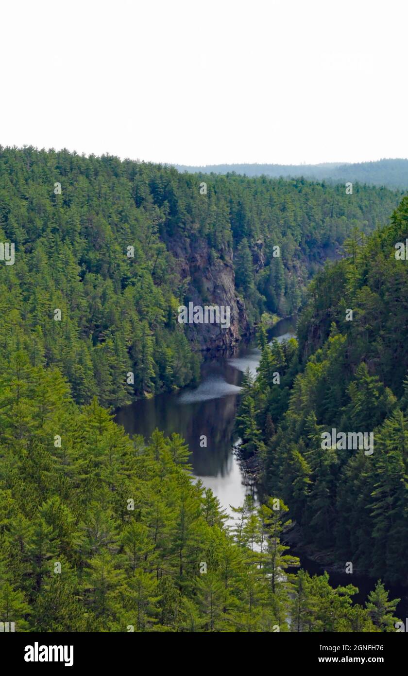 Scenic view of the Barron Canyon Trail, Algonquin Provincial Park ...