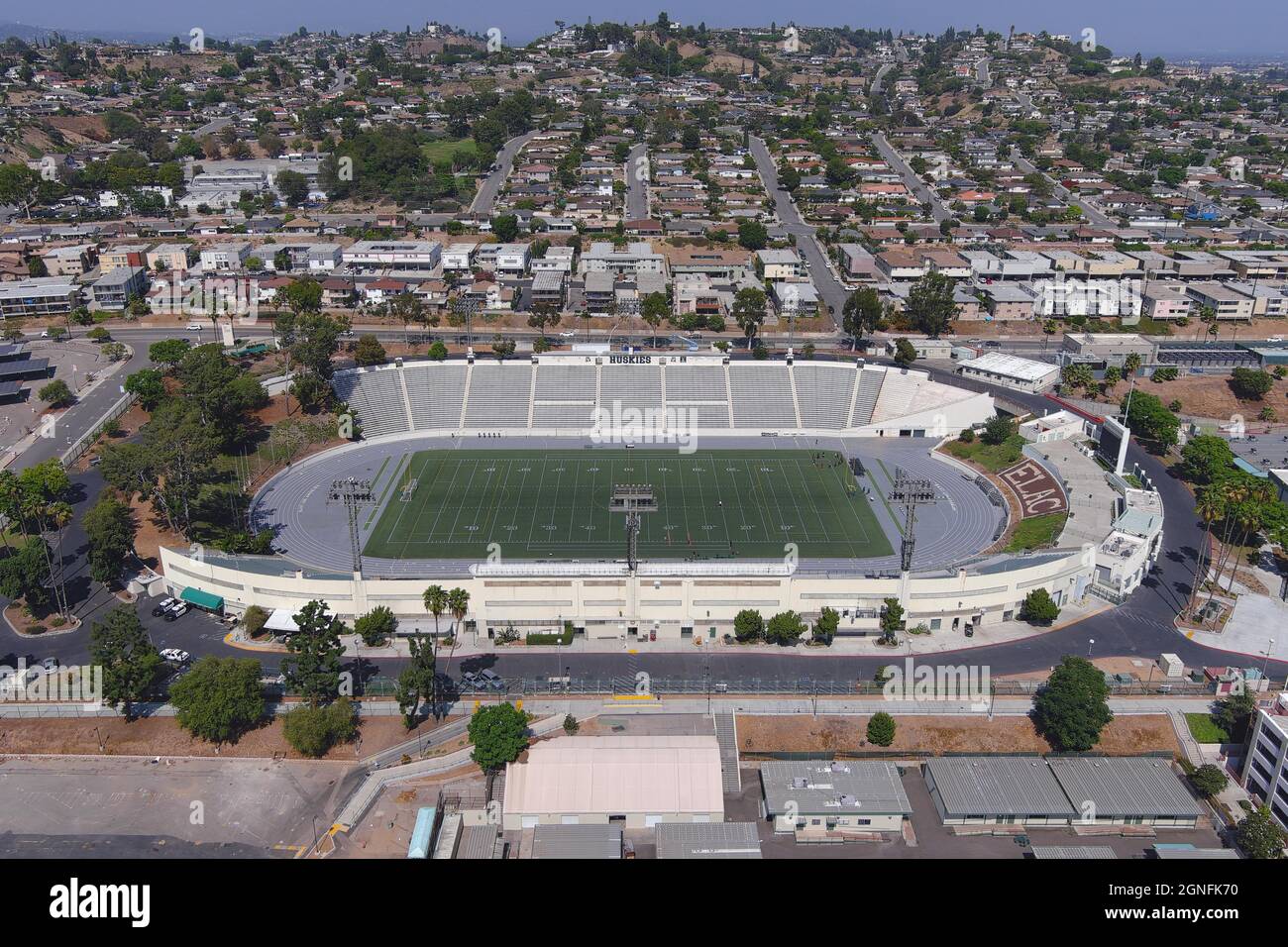 An aerial view of Weingart Stadium (formerly ELAC Stadium) on the ...
