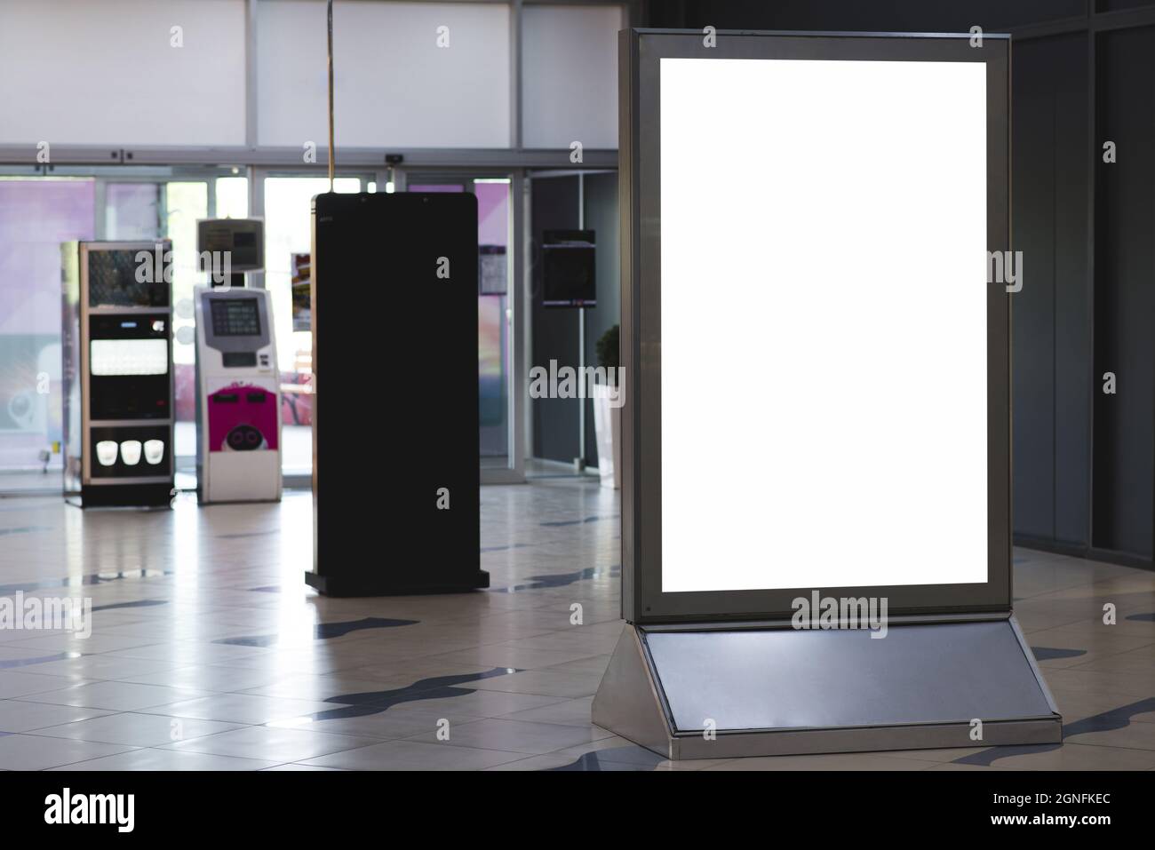 front view blank standing billboard. High quality and resolution ...